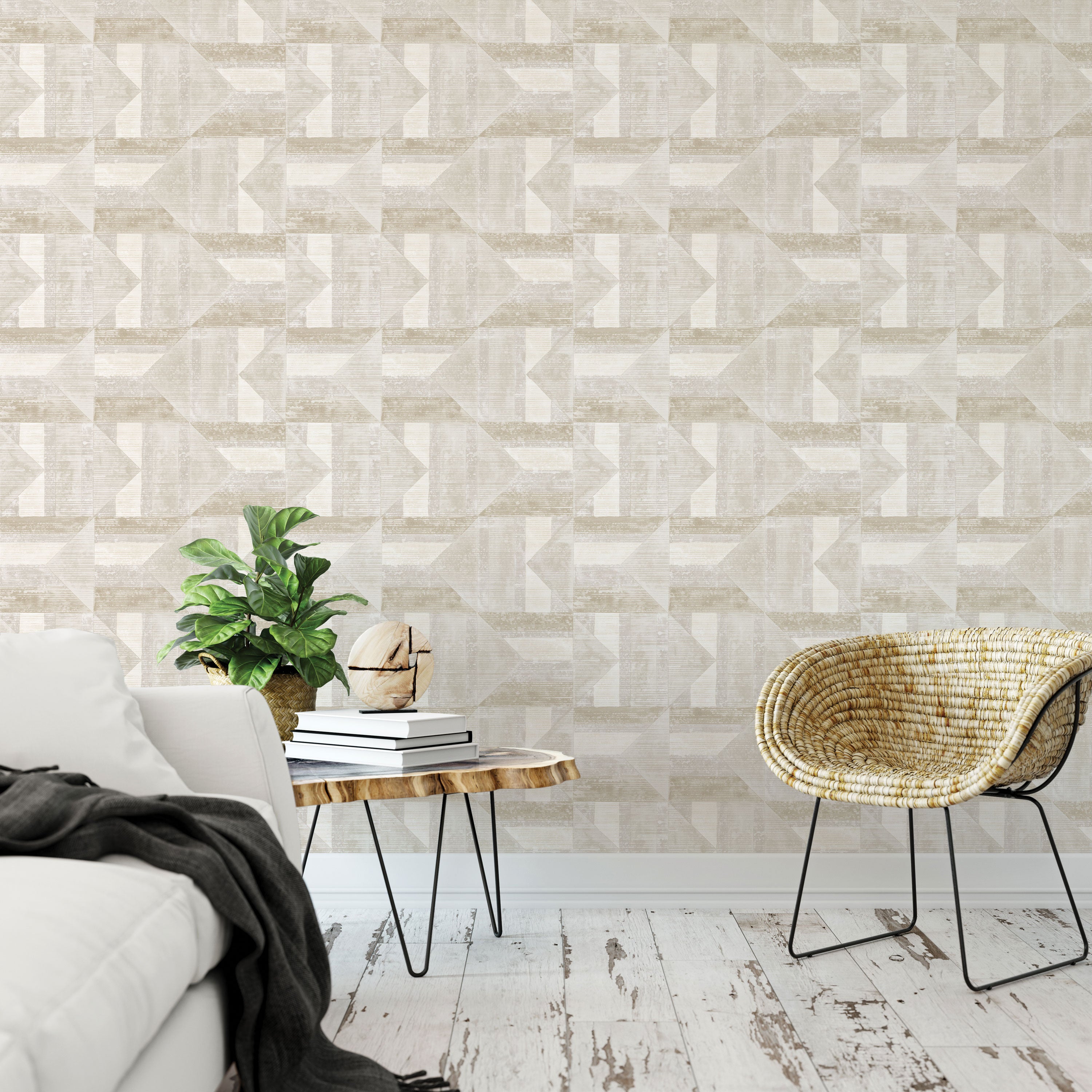 Tempaper & Co Quilted Patchwork Removable Wallpaper - 2Modern
