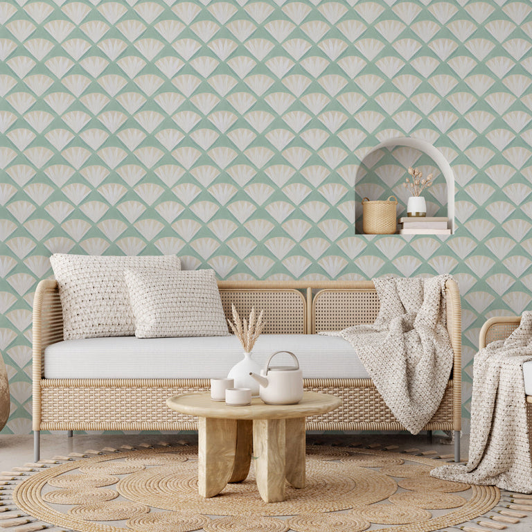 Tempaper & Co Deco Shell Removable Wallpaper - 2Modern