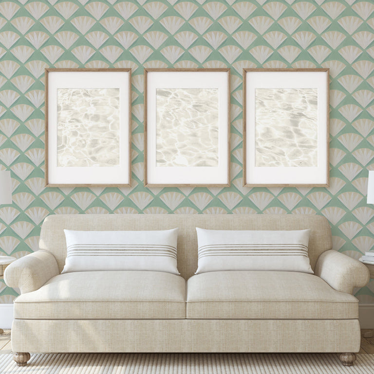 Tempaper & Co Deco Shell Removable Wallpaper - 2Modern