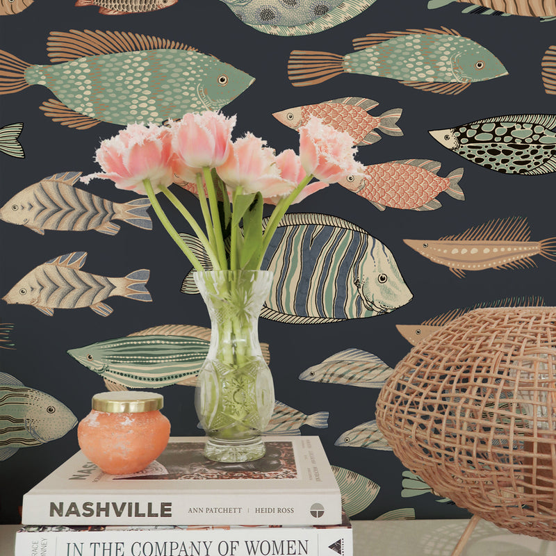Tempaper & Co Marine Fish Removable Wallpaper - 2Modern