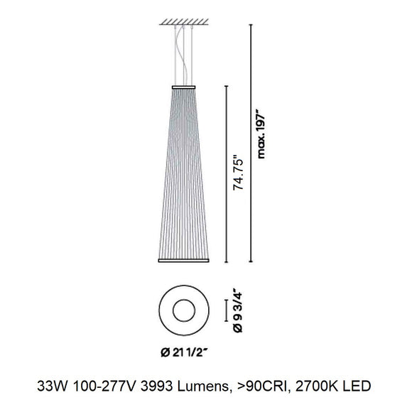 Vibia Array Cone LED Pendant Light - 2Modern