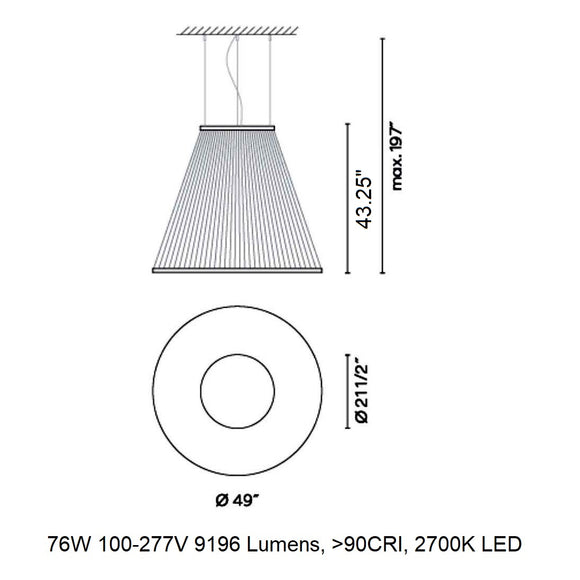 Vibia Array Cone LED Pendant Light - 2Modern