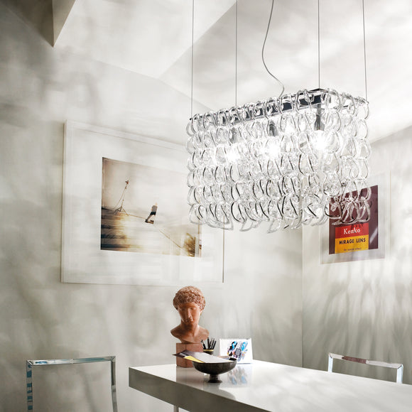 Vistosi Giogali Rectangle Linear Suspension Light - 2Modern