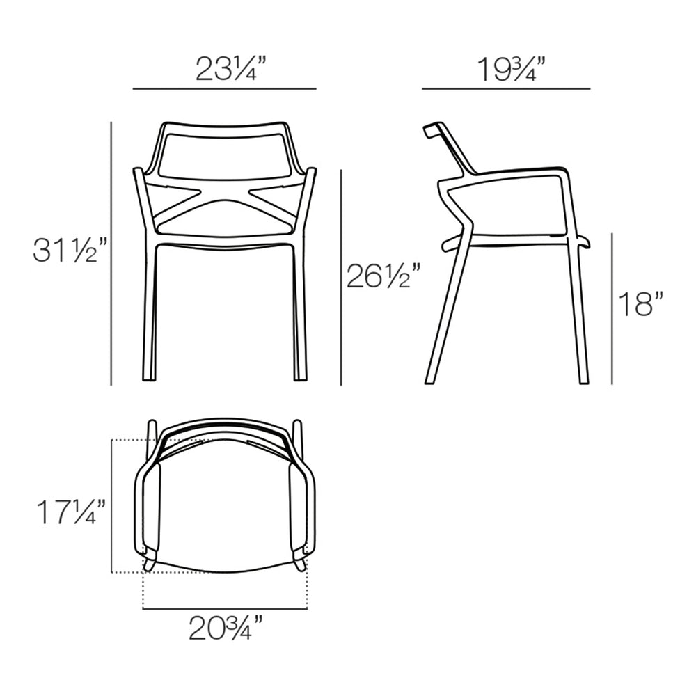 Vondom Delta Outdoor Armchair (Set of 4) - 2Modern