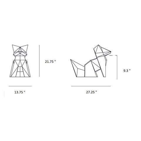 Vondom Origami Kitsune Statue - 2Modern