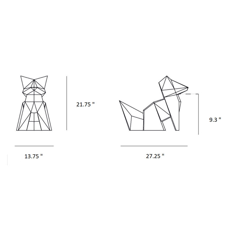 Vondom Origami Kitsune Statue - 2Modern