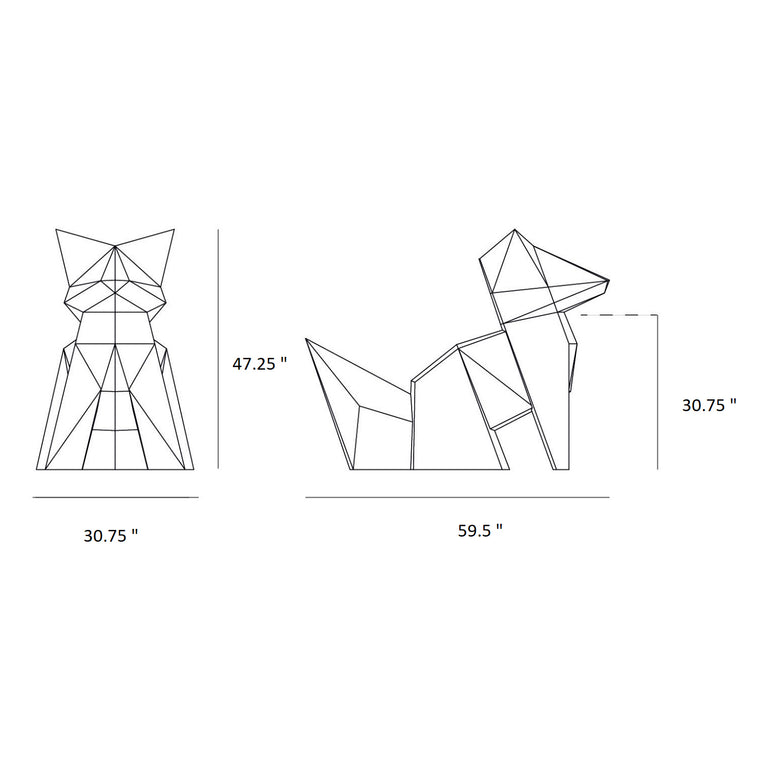 Vondom Origami Kitsune Statue - 2Modern