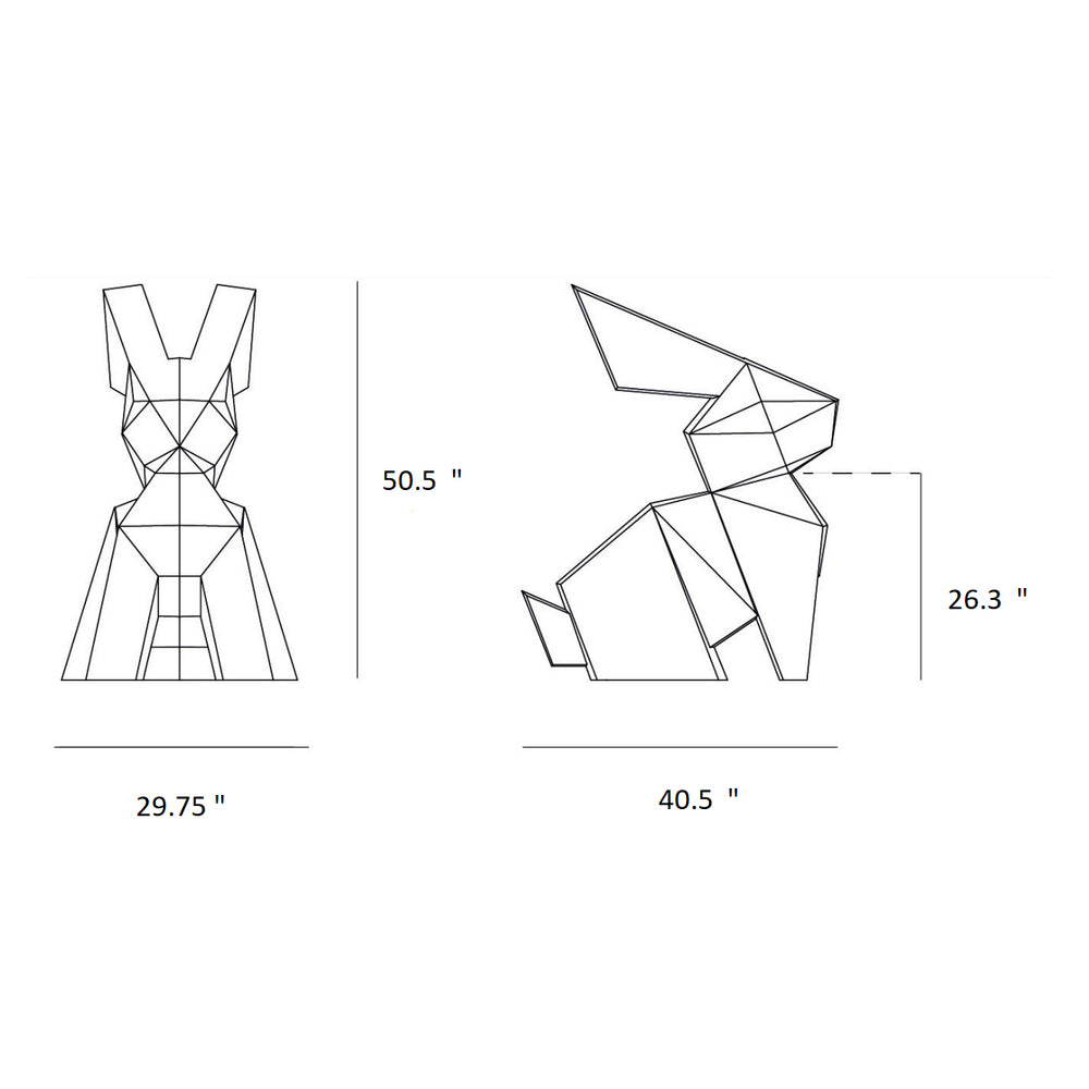 Vondom Origami Usagi Statue - 2Modern