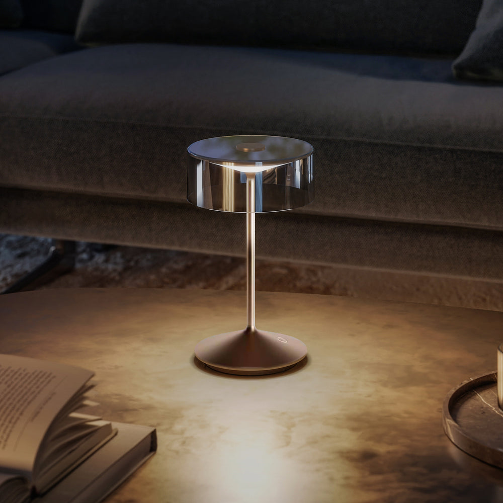 Zafferano Crystal Portable LED Table Lamp - 2Modern