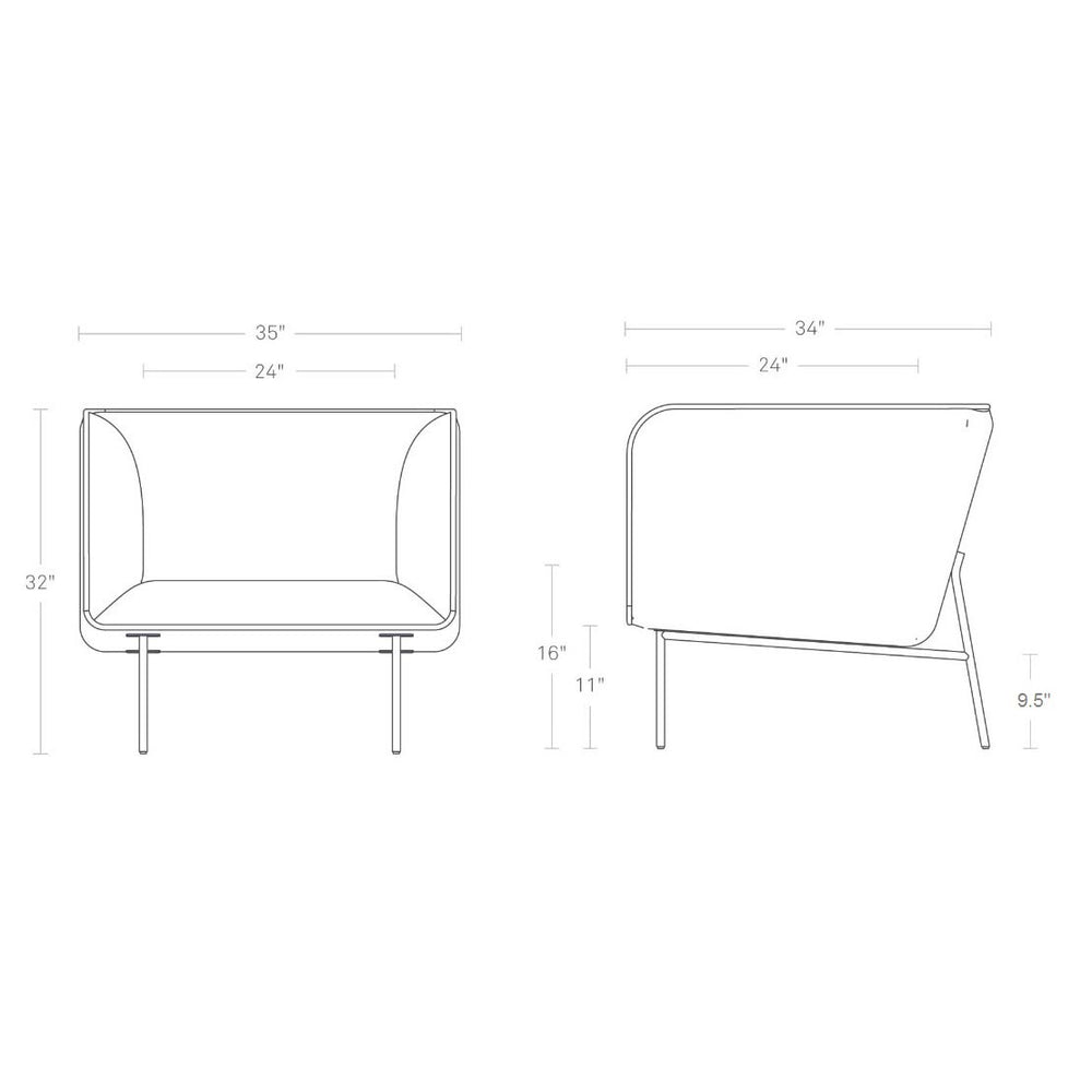 Blu Dot Dandy Leather Lounge Chair - 2Modern