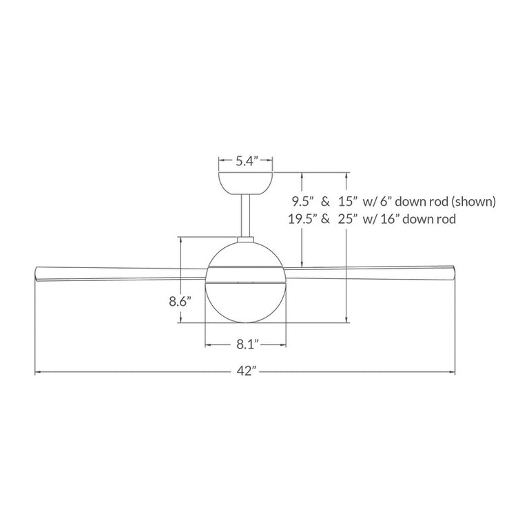 Modern Fan Ball 42 Inch Ceiling Fan - 2Modern