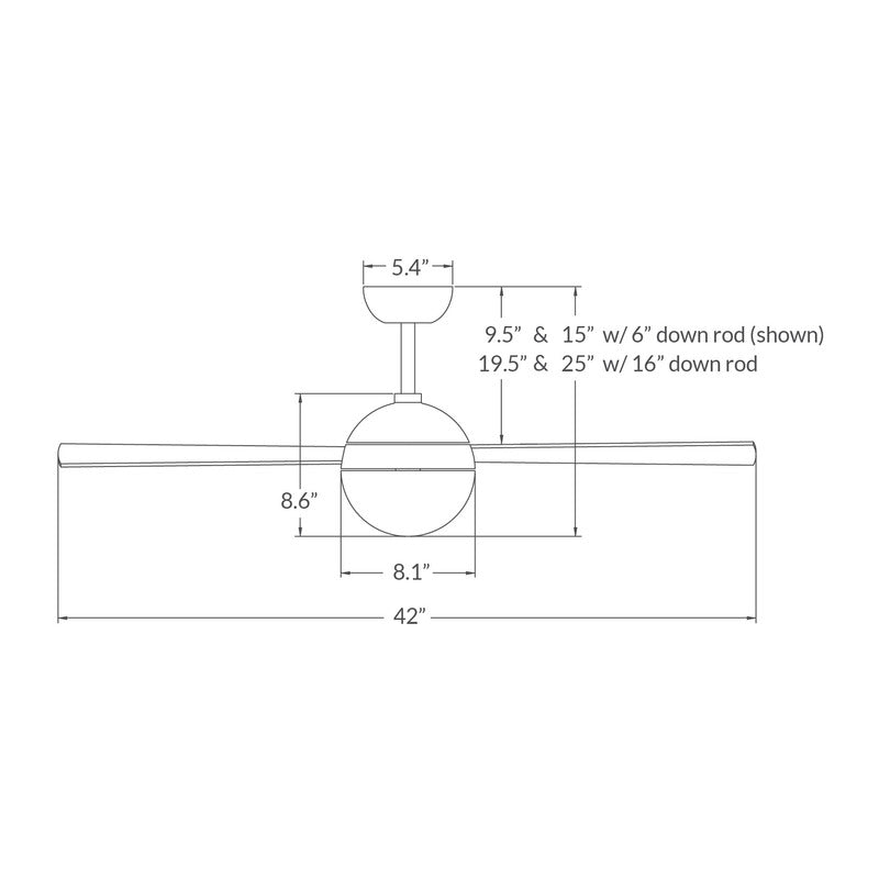 Modern Fan Ball 42 Inch Ceiling Fan - 2Modern