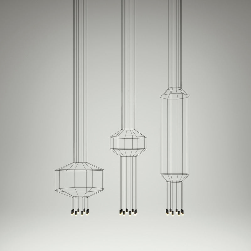 VIBIA Wireflow 3D Octagonal Pendant Light - 2Modern