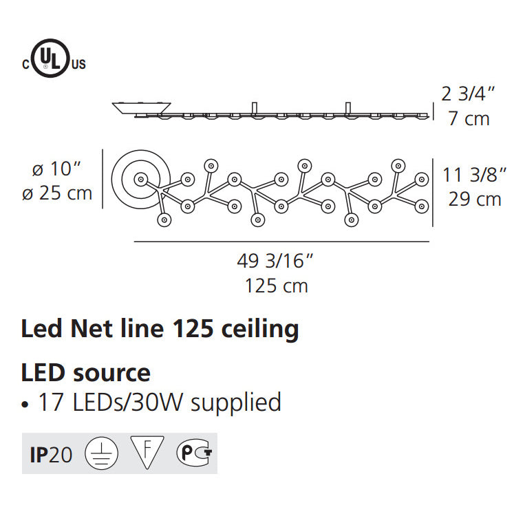 Artemide LED Net Line Flush Mount - 2Modern