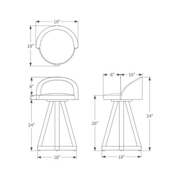 ARTLESS X2 Counter Chair - 2Modern
