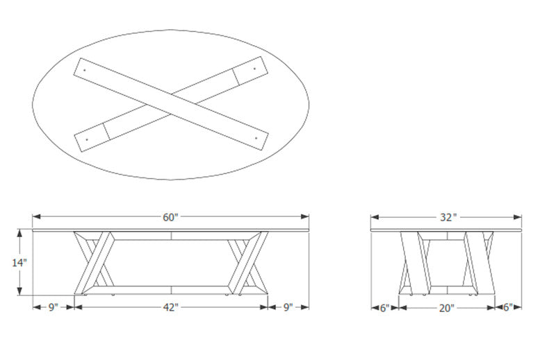 ARTLESS Focal Ellipse Coffee Table - 2Modern