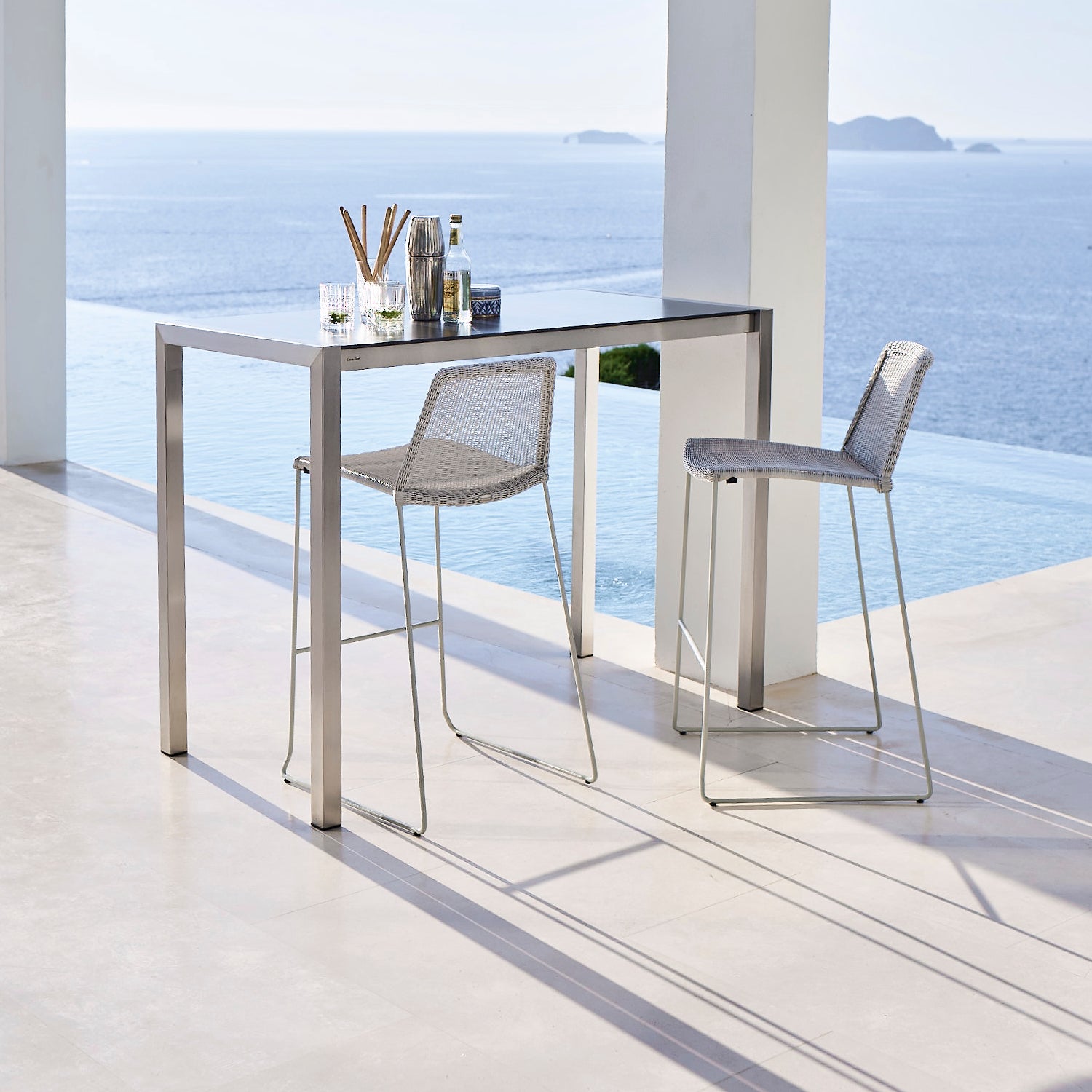 Cane-line Breeze Outdoor Stackable Bar Chair - 2Modern