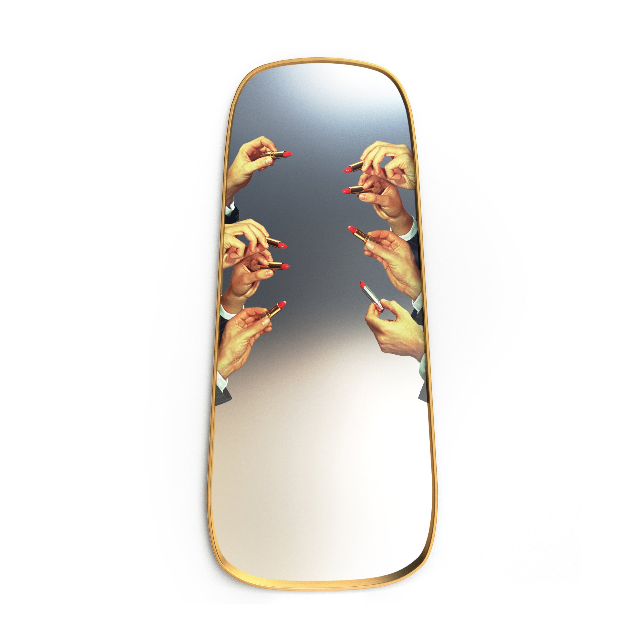 Seletti Toiletpaper Large Mirror with Gold - 2Modern