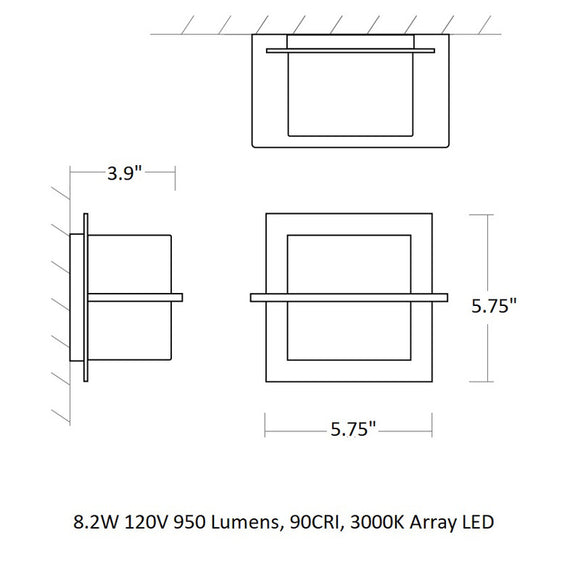 Oxygen Lighting Metrix Wall Sconce - 2Modern