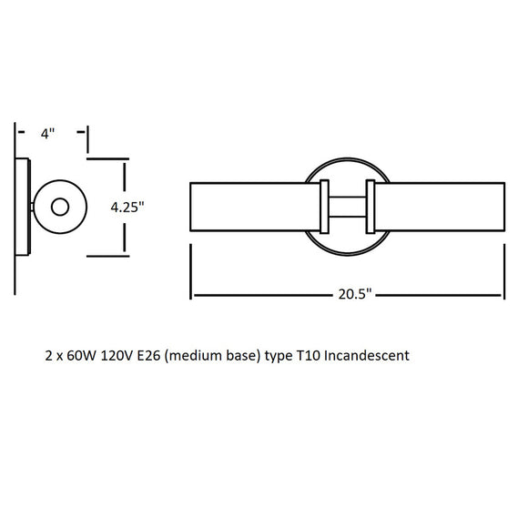 Oxygen Lighting Pebble Vanity Light - 2Modern