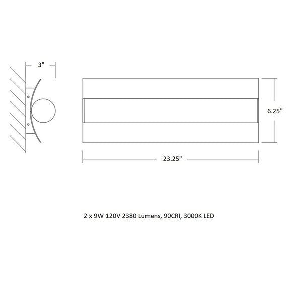 Oxygen Lighting Wave Vanity Light - 2Modern