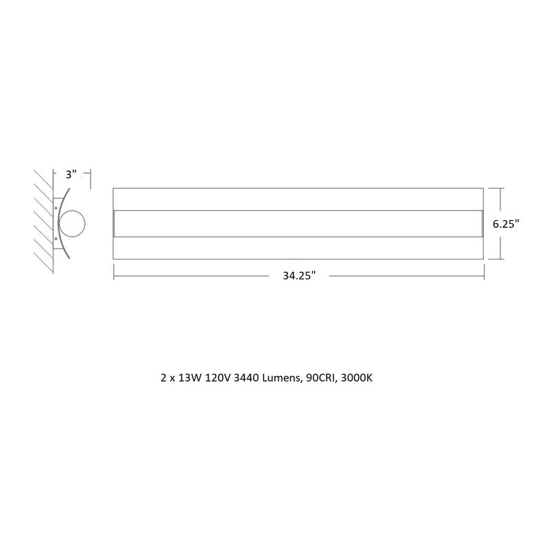 Oxygen Lighting Wave Vanity Light - 2Modern
