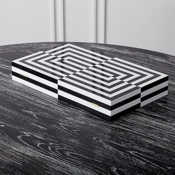 Jonathan Adler Op Art Lacquer Backgammon Set - 2Modern