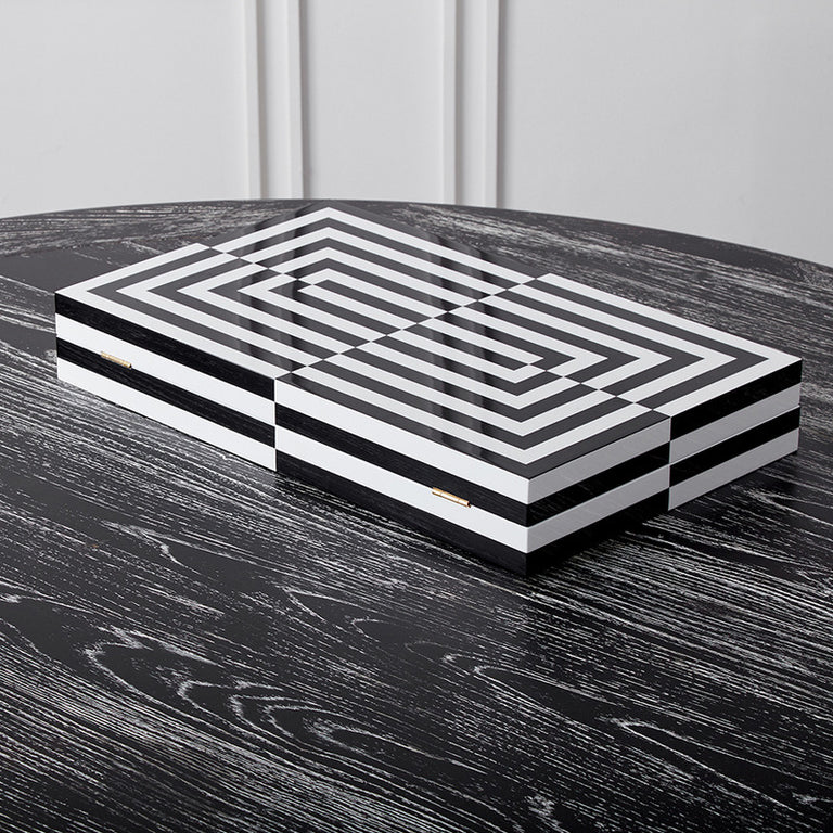 Jonathan Adler Op Art Lacquer Backgammon Set - 2Modern
