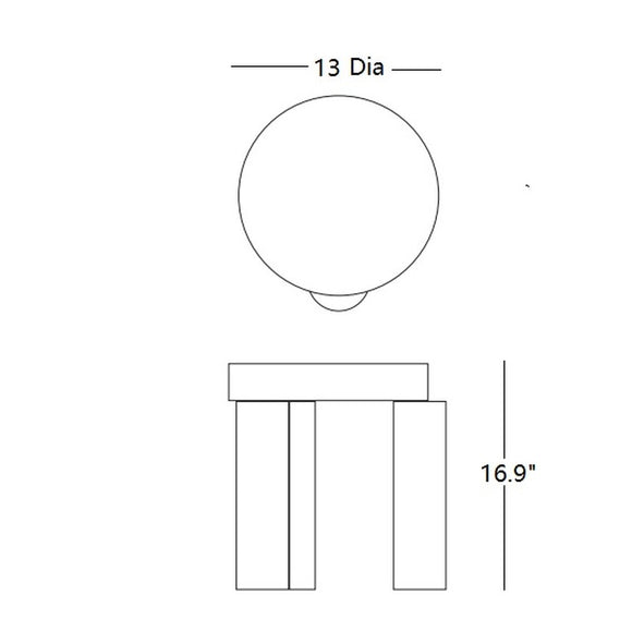 Resident Offset Side Table - 2Modern