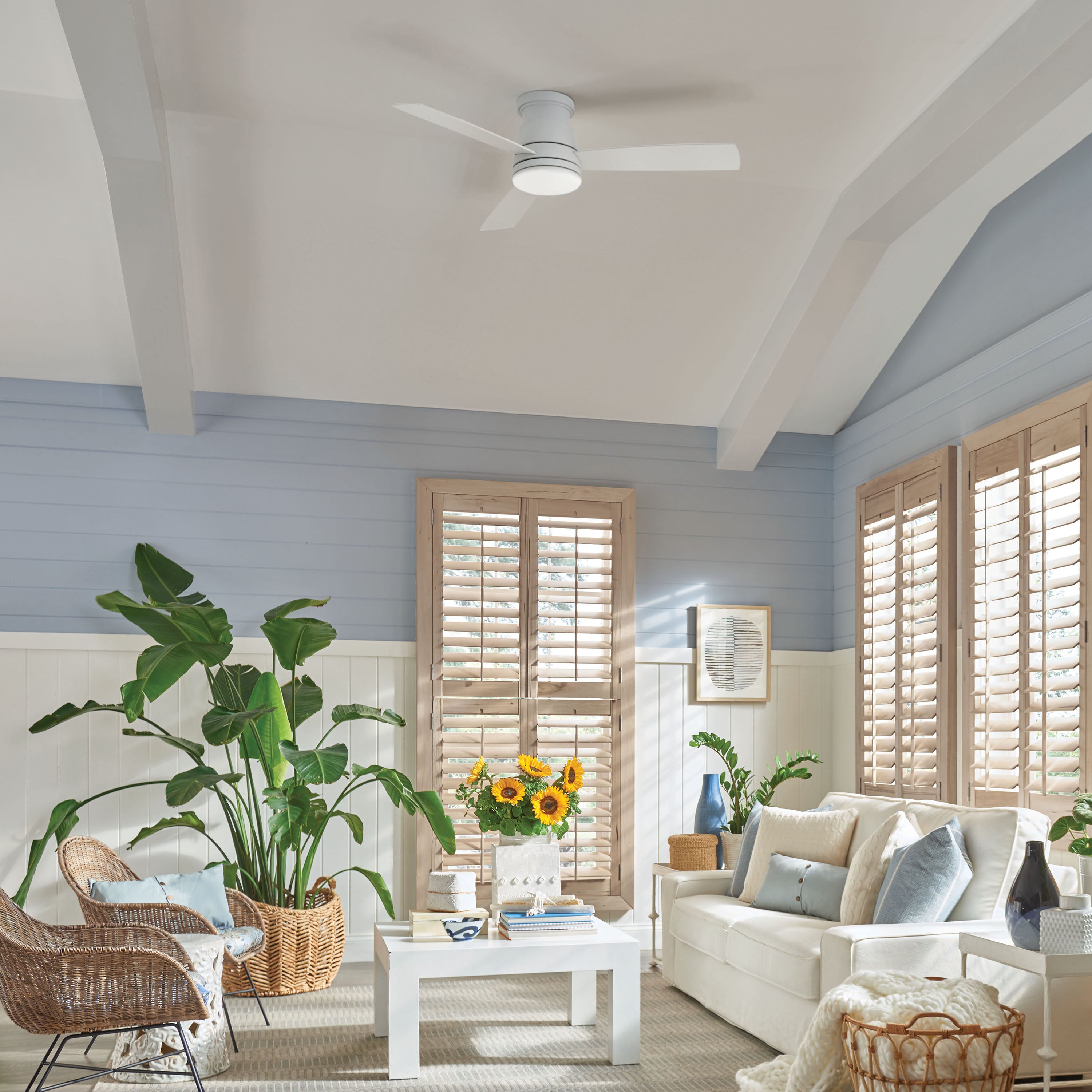 Hinkley Trey Outdoor Flush Mount LED Ceiling Fan - 2Modern