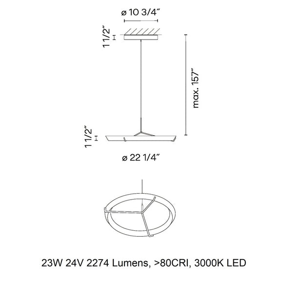 VIBIA Halo 2350 Jewel Pendant Light - 2Modern