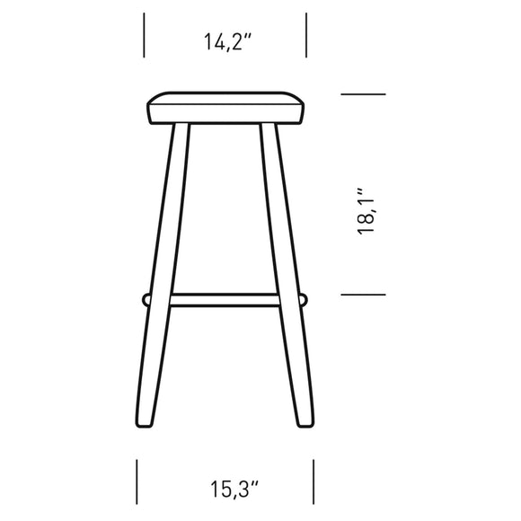 Carl Hansen and Son CH56/CH58 Stool - 2Modern