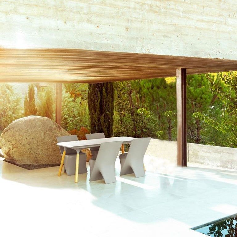 Vondom Sloo Table - Iroko Wood Legs - 2Modern