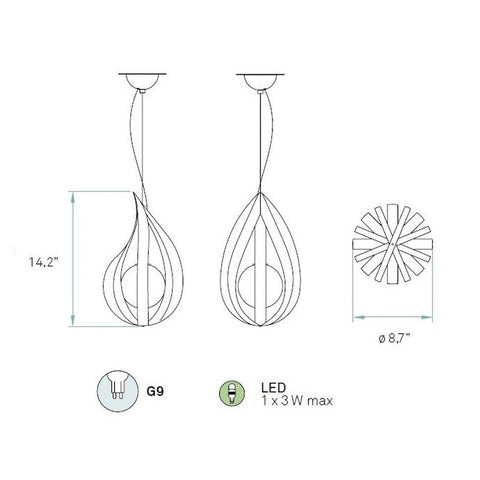 LZF Raindrop Suspension Light - 2Modern