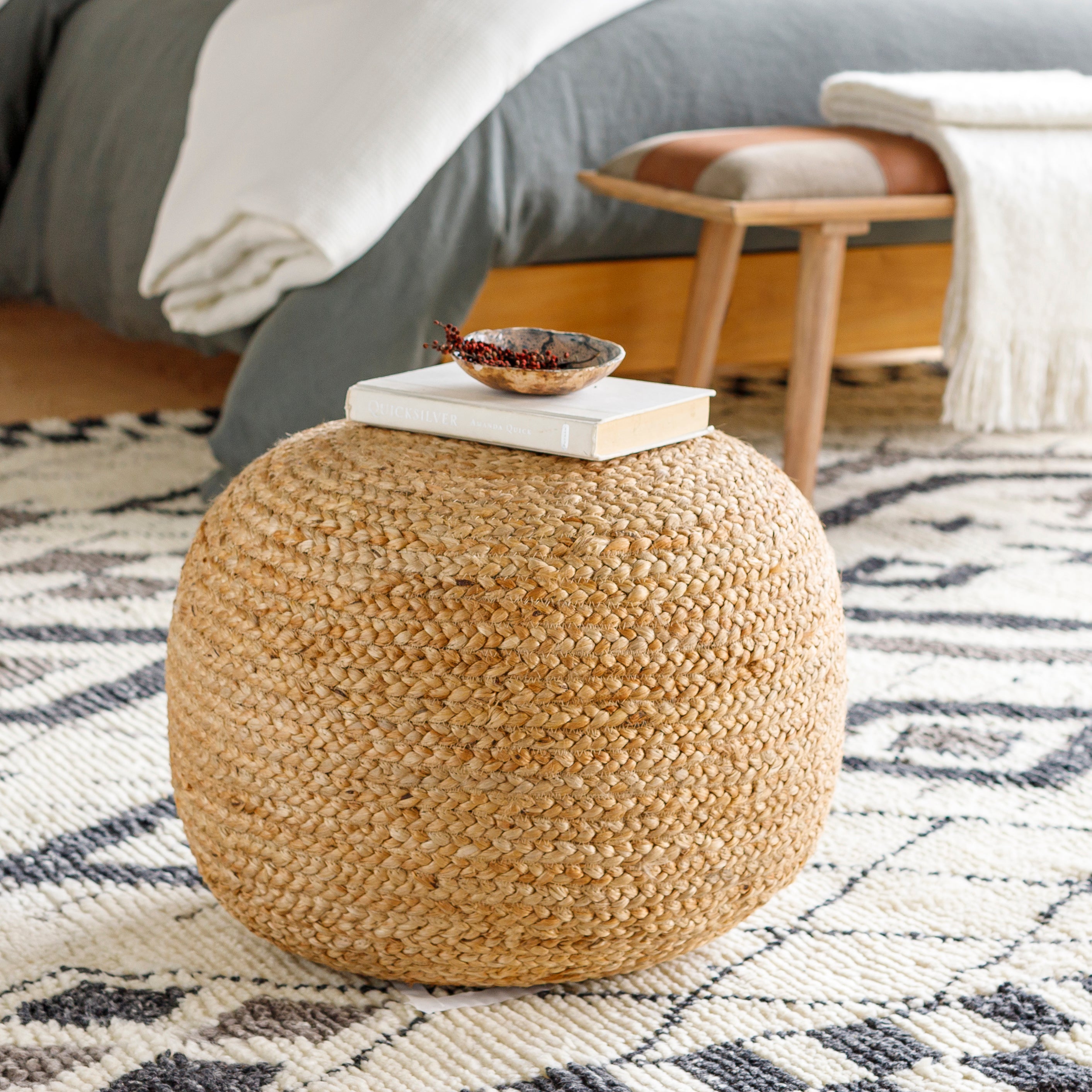 Surya Tropics Sphere Pouf - 2Modern