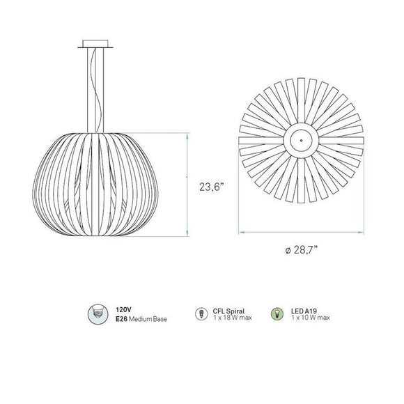 LZF Poppy Pendant Light - 2Modern
