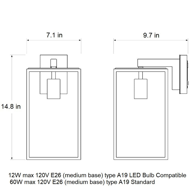 Astro Lighting Box Lantern Outdoor Wall Sconce - 2Modern
