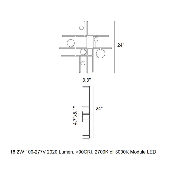 Axo Light Manifesto Wall/Ceiling Light - 2Modern