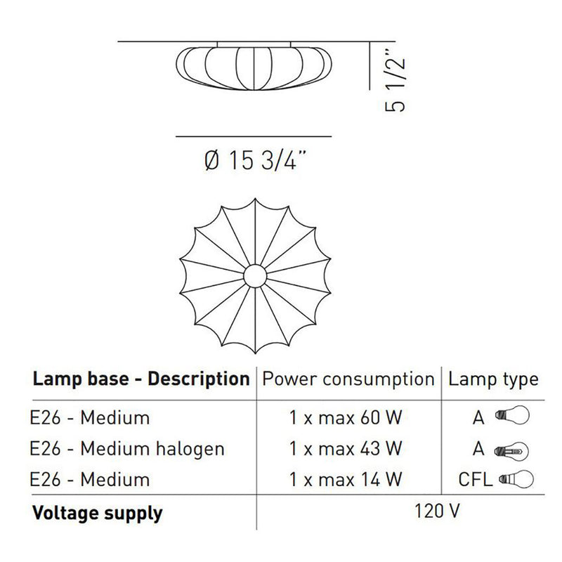 Axo Light Muse Wall/Ceiling Light - 2Modern