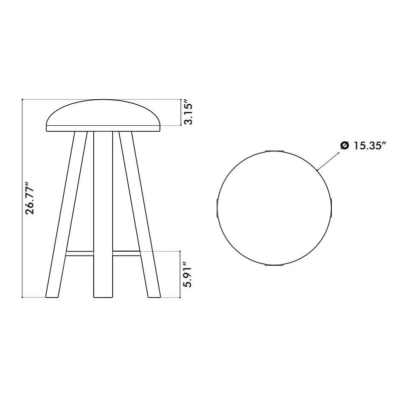 Buzzispace BuzziMilk Stool - 2Modern