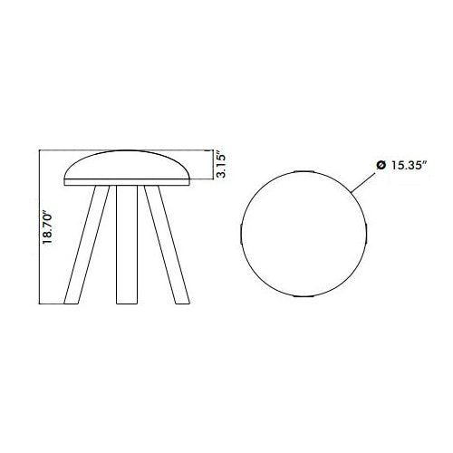 Buzzispace BuzziMilk Dining Stool - 2Modern