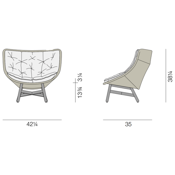 Dedon MBRACE Wing Chair - 2Modern