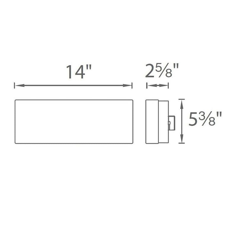 dweLED for WAC Lighting Dice LED Rectangular Wall / Ceiling Light - 2Modern