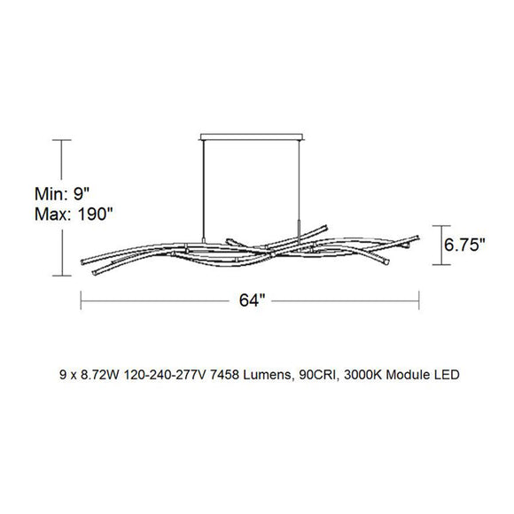 dweLED for WAC Lighting Divergence LED Chandelier - 2Modern
