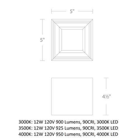 dweLED for WAC Lighting Downtown LED Square Outdoor Flush Mount - 2Modern