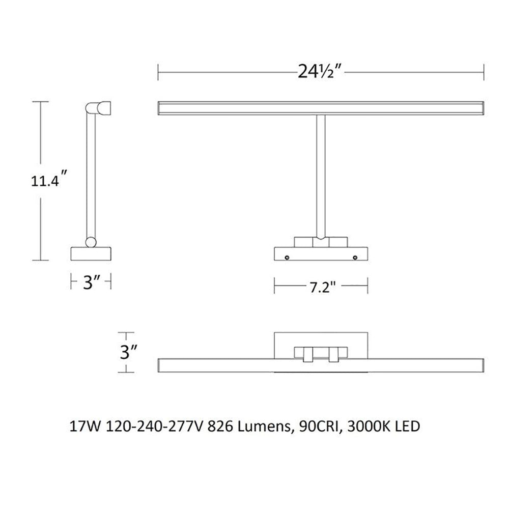 dweLED for WAC Lighting Reed LED Adjustable Picture Light - 2Modern