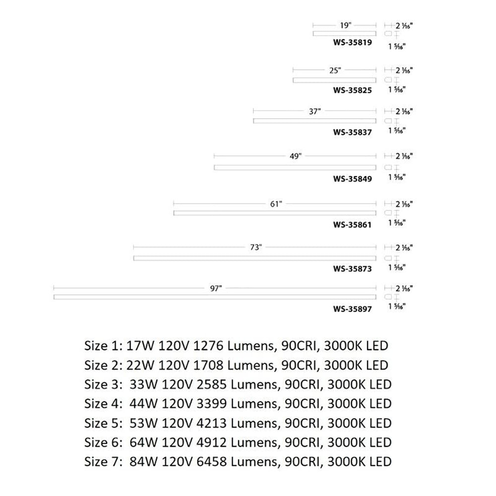 dweLED for WAC Lighting Slim Nightstick LED Bathroom Vanity / Wall ...