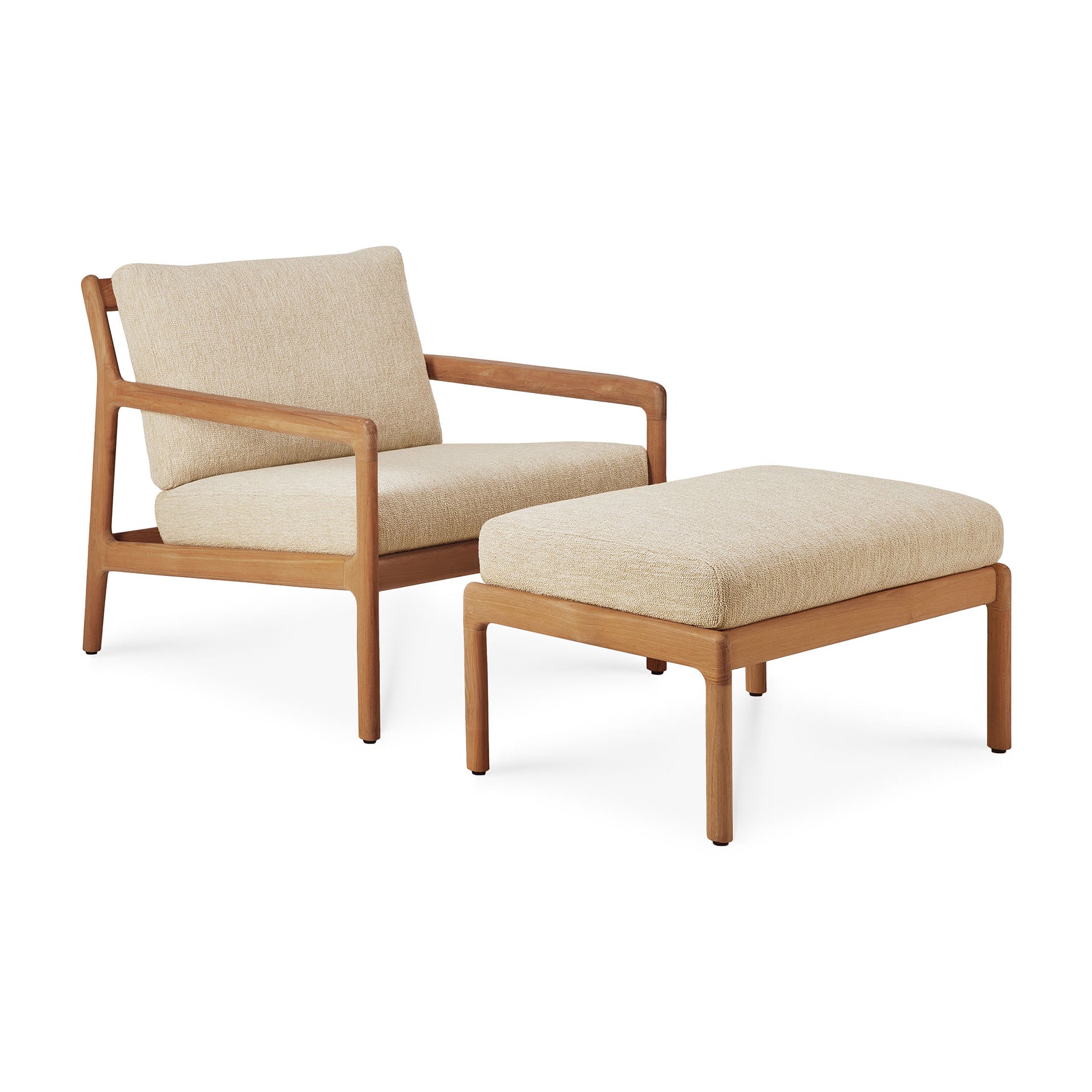Ethnicraft Jack Outdoor Lounge Chair and Ottoman - 2Modern