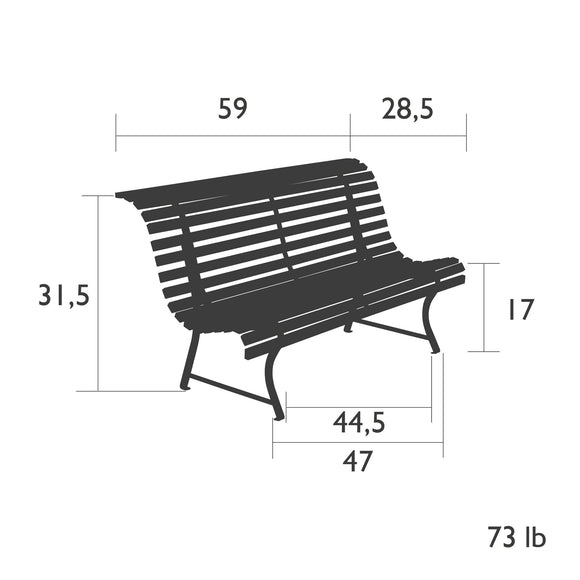 Fermob Louisiane Bench - 2Modern