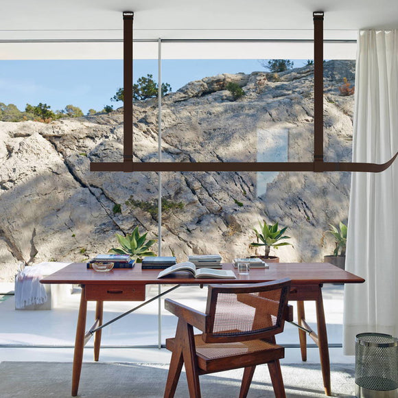 FLOS Belt Leather Wrapped Linear Pendant Light - 2Modern